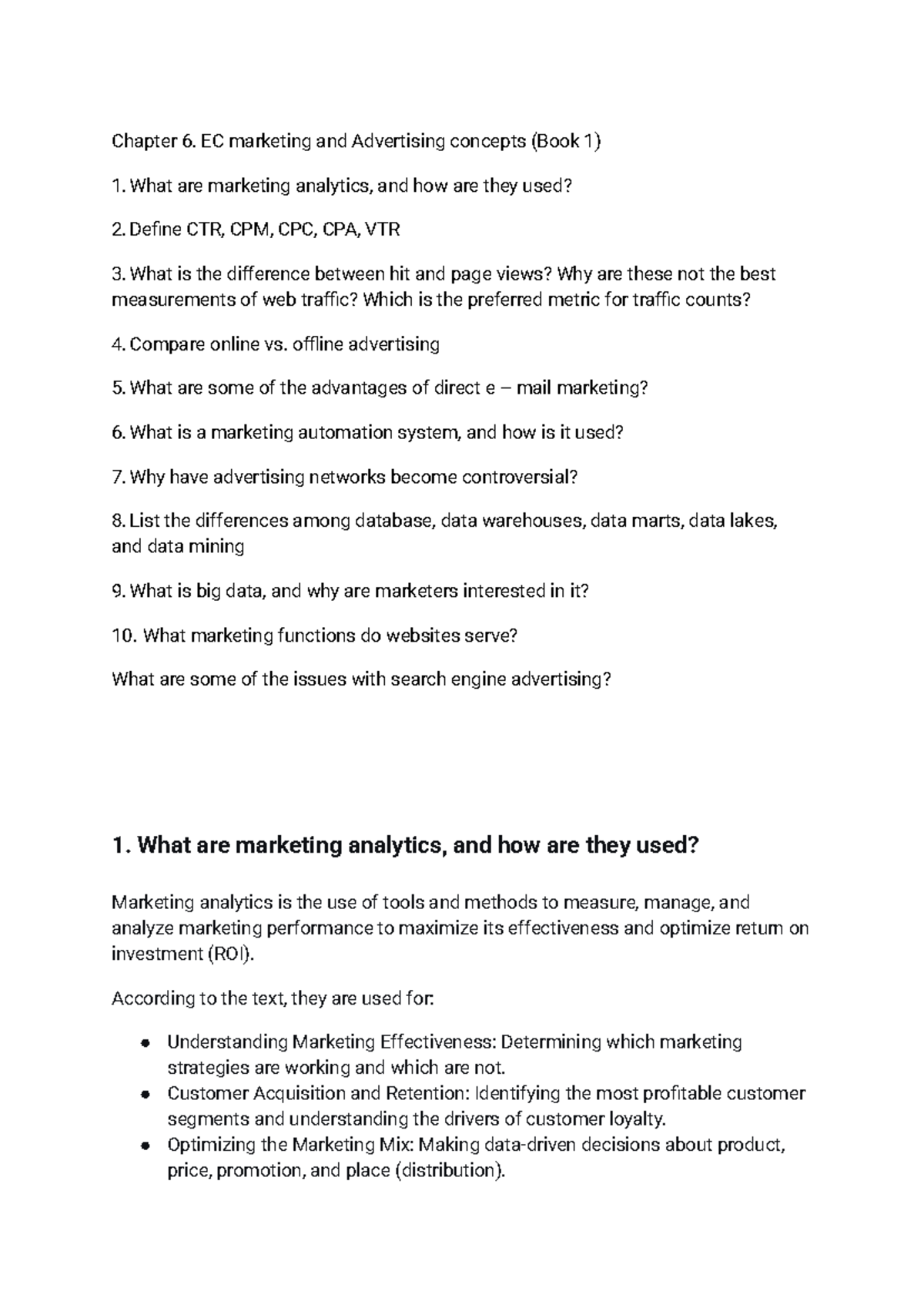 Chapter 6: EC Marketing & Advertising Concepts (Book 1) Insights - Studocu