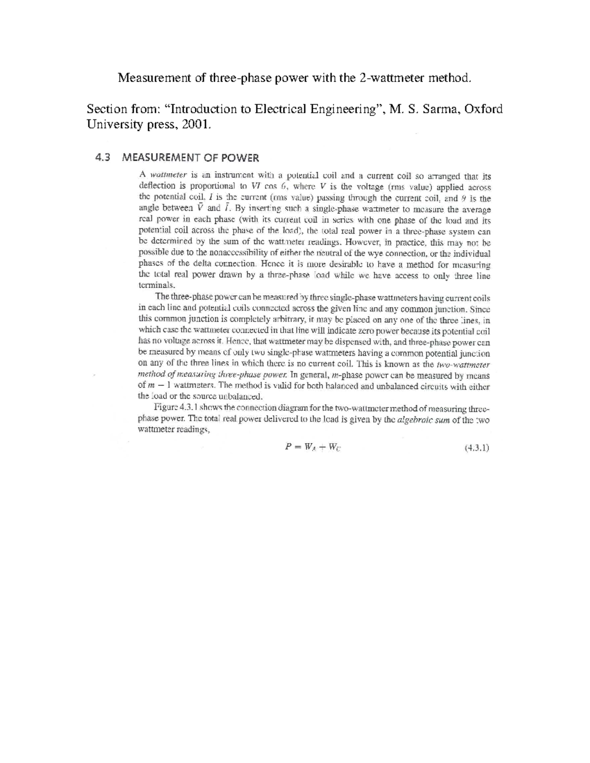 2 wattmetre - work smart - Electrical and Electronics Engineering ...