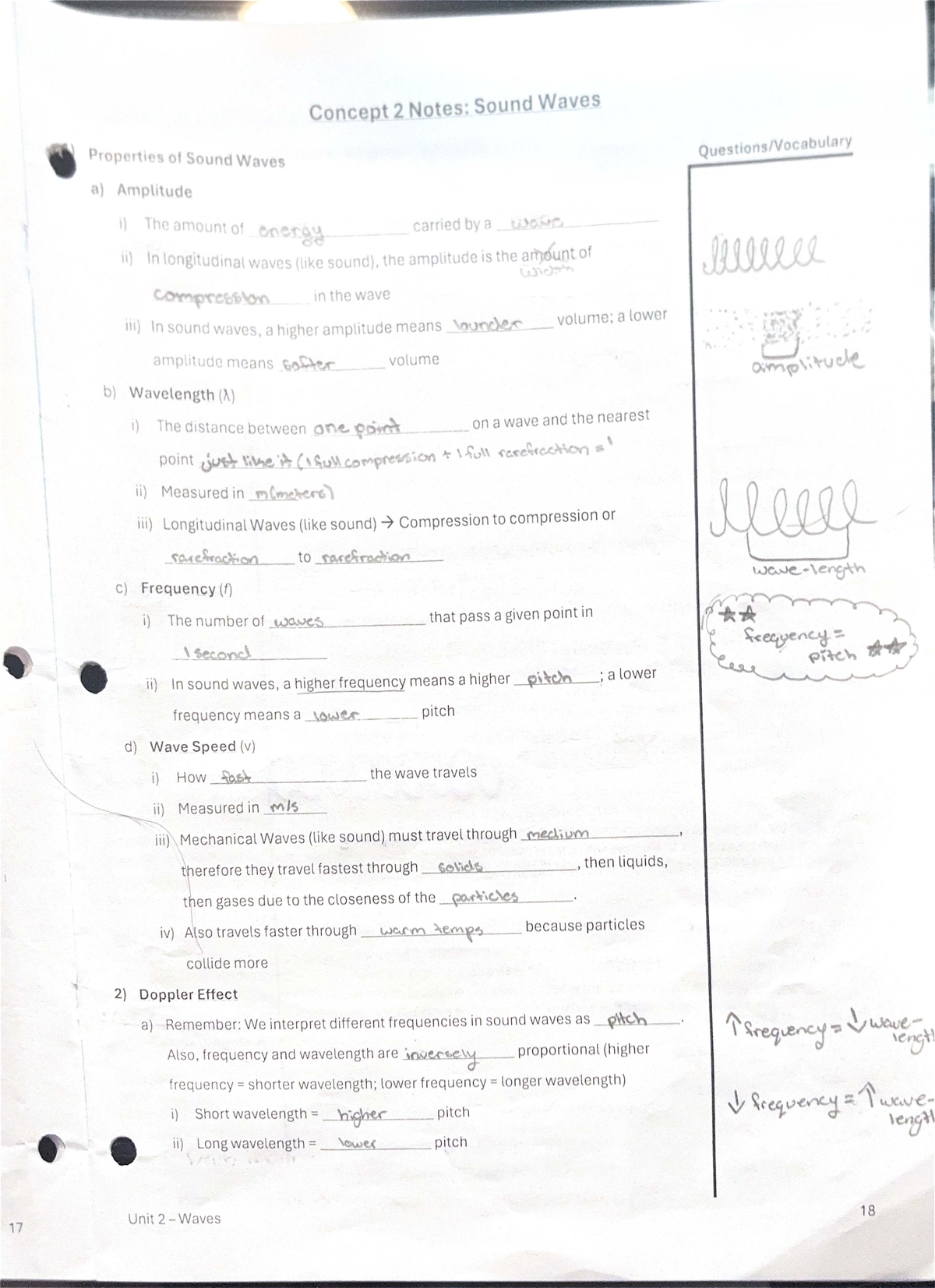 Unit 2 Waves: Comprehensive Notes on Sound and Light Properties - Studocu
