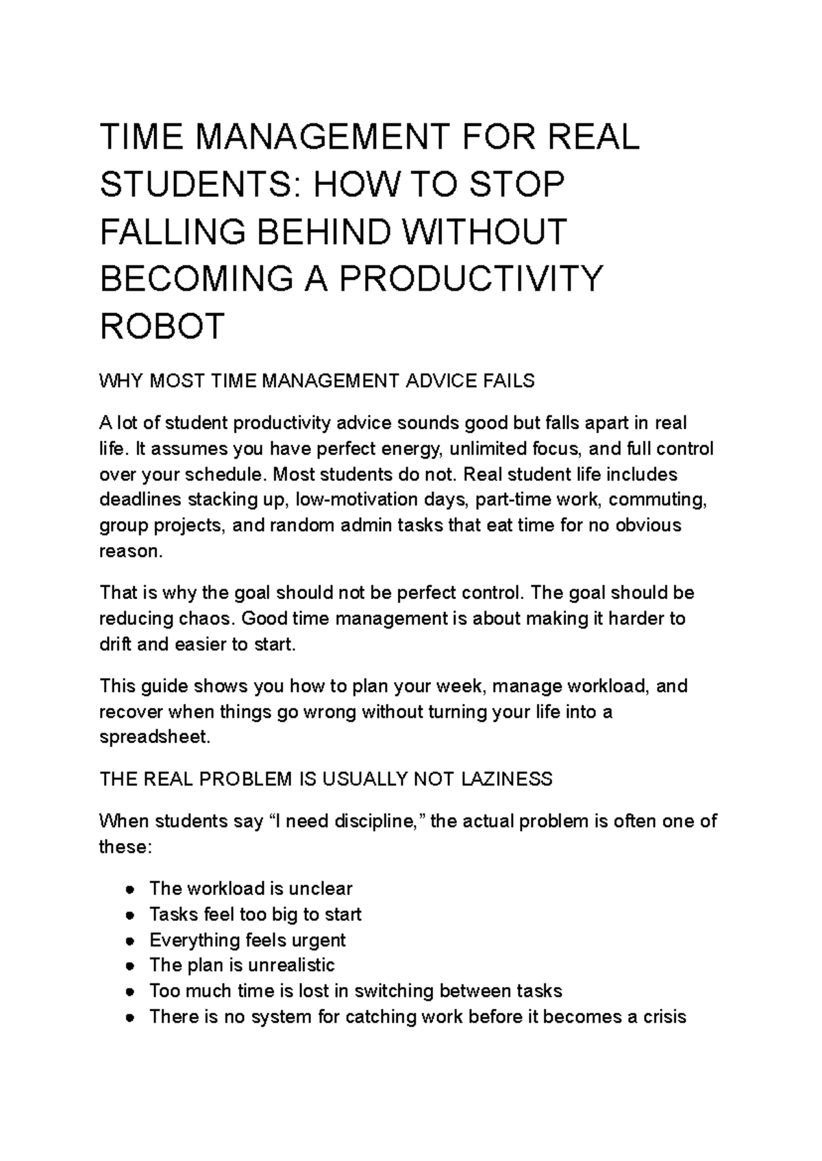 Manage Time Without Burnout: A Student's Guide to Effective Time ...