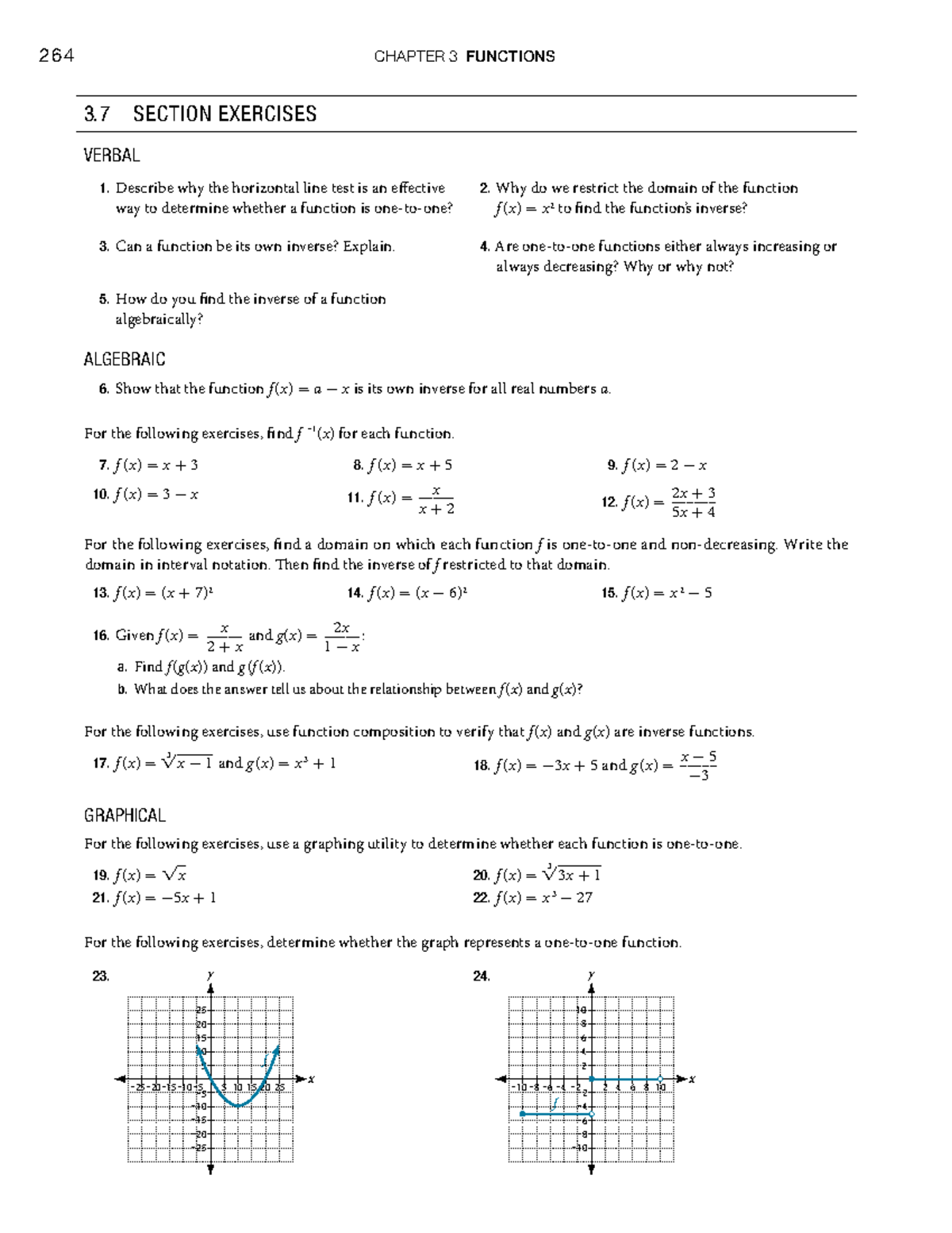 264 MATH CHAPTER 3 Functions: Section 3.7 Exercises and Solutions - Studocu