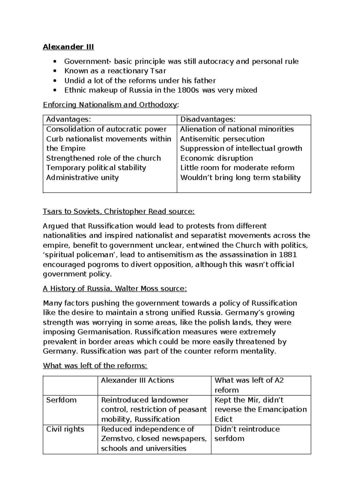 Alexander III - Autocracy, Russification, and Nationalism in Russia ...