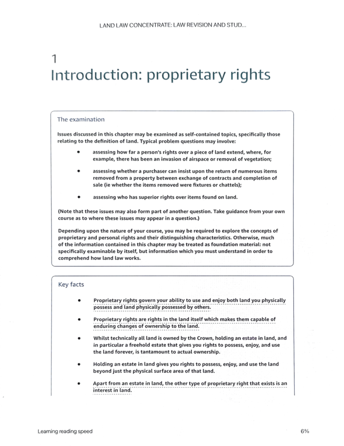 Proprietary Rights Overview for LAND LAW CONCENTRATE: Study Guide - Studocu