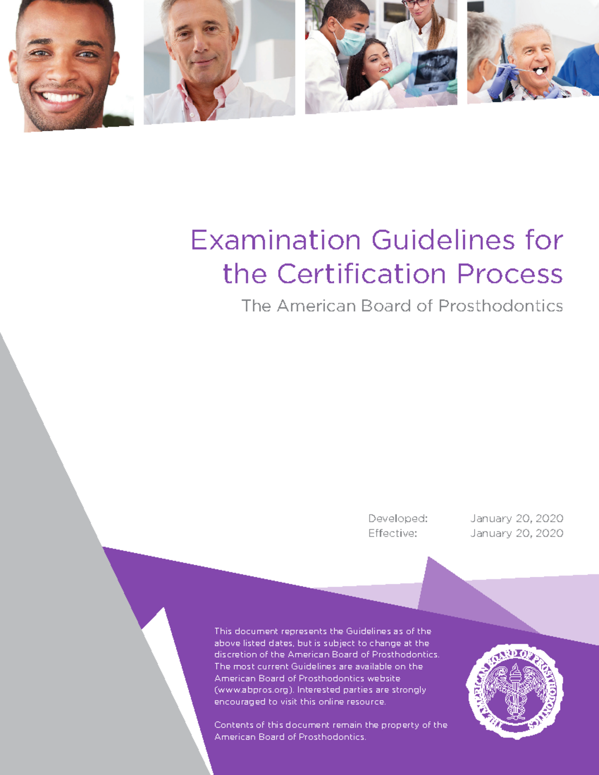 ABP Certification Guidelines for Prosthodontics - Updated 2021 - Studocu