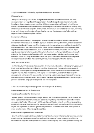 Human growth and Development - ........ Lesson 3: Theories and ...