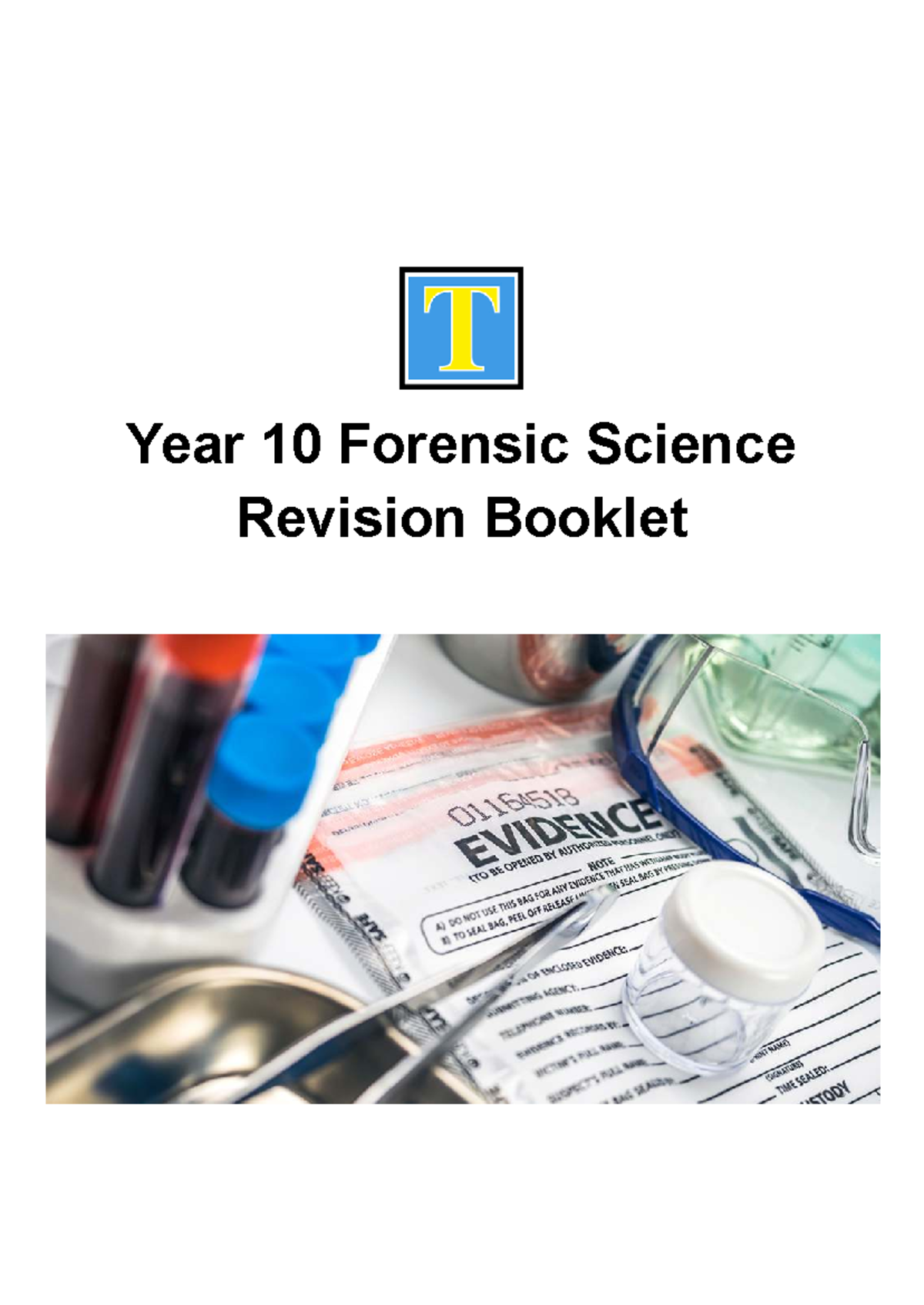 Year 10 Forensic Science Revision: Key Concepts and Evidence Analysis ...