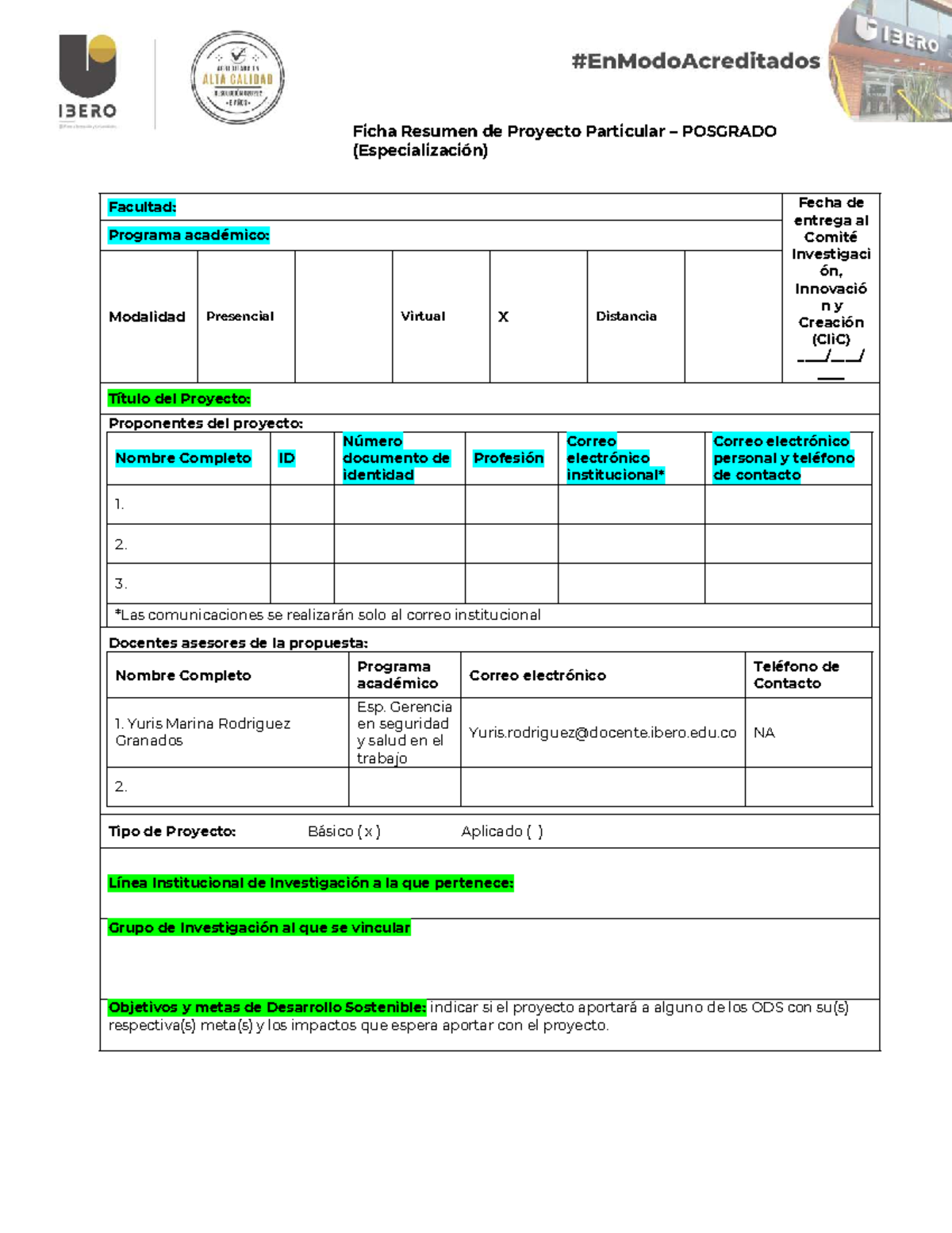 Ficha Resumen de Proyecto Particular POSGRADO - Entrega CIiC - Studocu