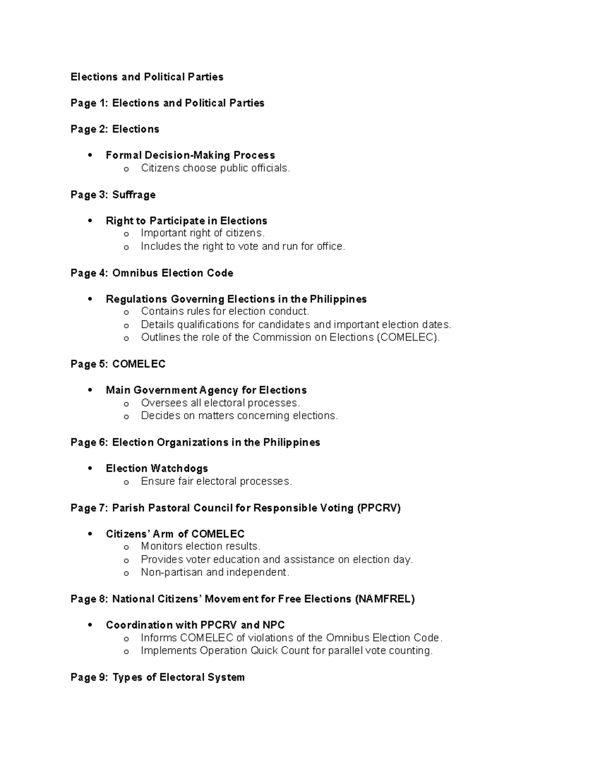 government policies - Elections and Political Parties Page 1: Elections ...