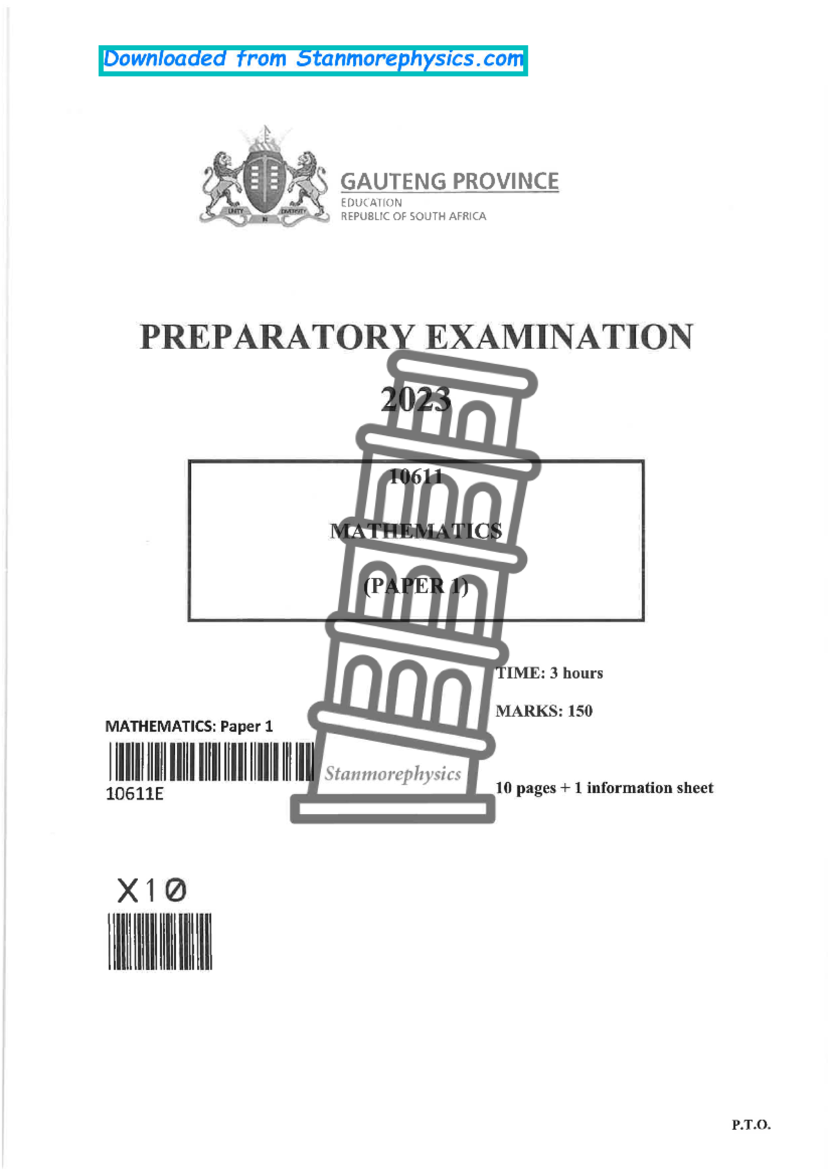 Gauteng Grade 12 Maths Trial Exam 2023 P1 & Memo Review - Studocu