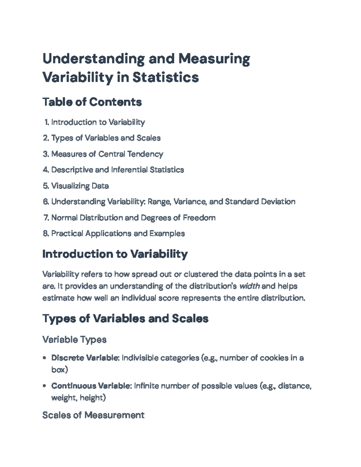 Understanding Variability in Statistics: Key Concepts and Measures ...