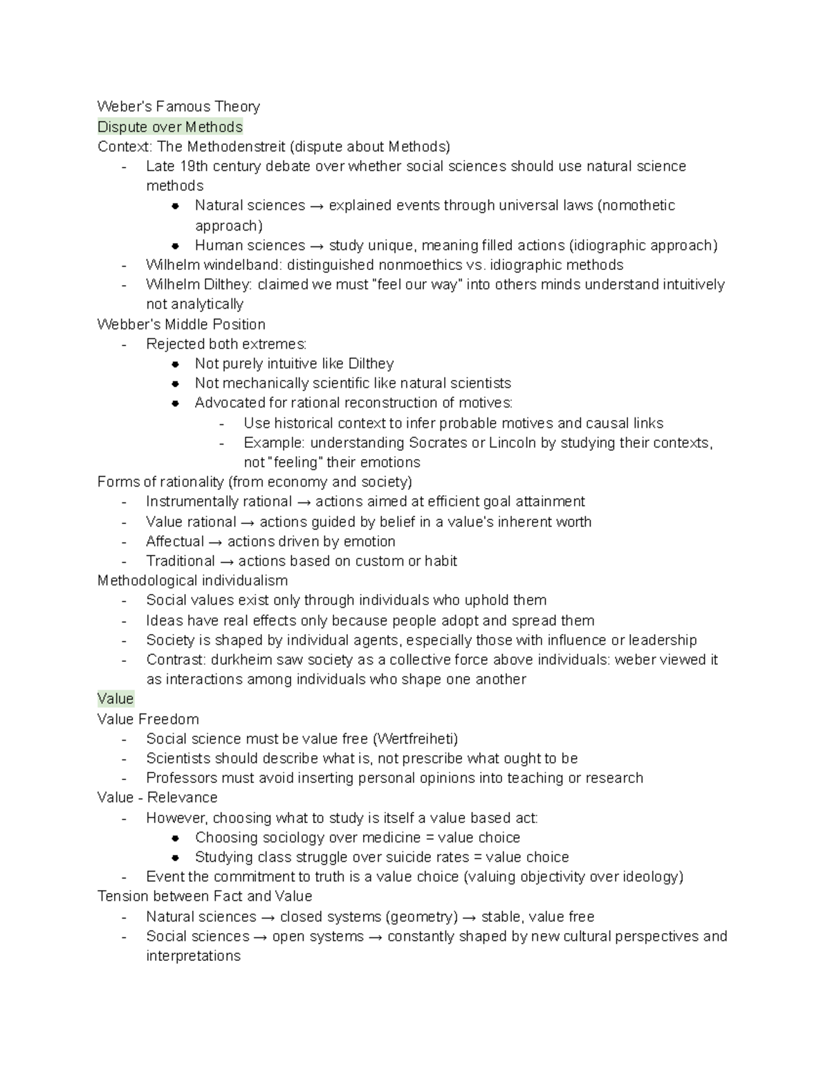 Exam 4 - Final Exam Study Guide on Methodenstreit and Social Sciences - Studocu