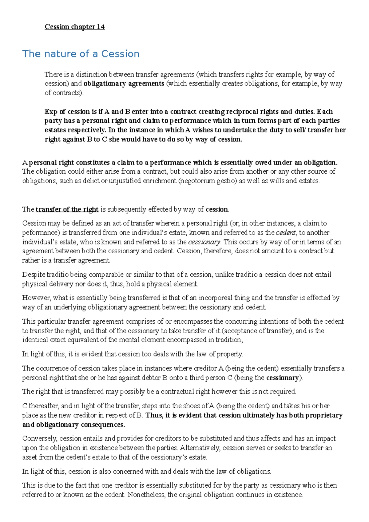 CNT301 Study Notes - CHAPTER 6 FORMALITIES General Rule and Exceptions ...