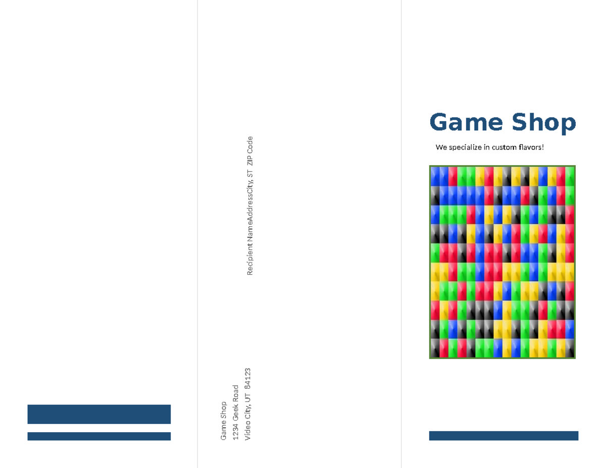 Project 3 - Game Shop Custom Flavors Overview - Studocu