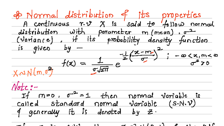 Normal Distribution Properties and Applications - MATH 101 - Studocu