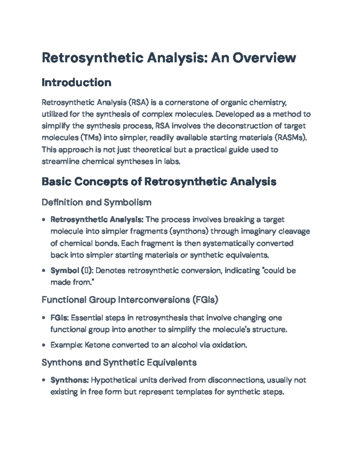 Retrosynthetic Analysis in Organic Chemistry: A Comprehensive Guide ...