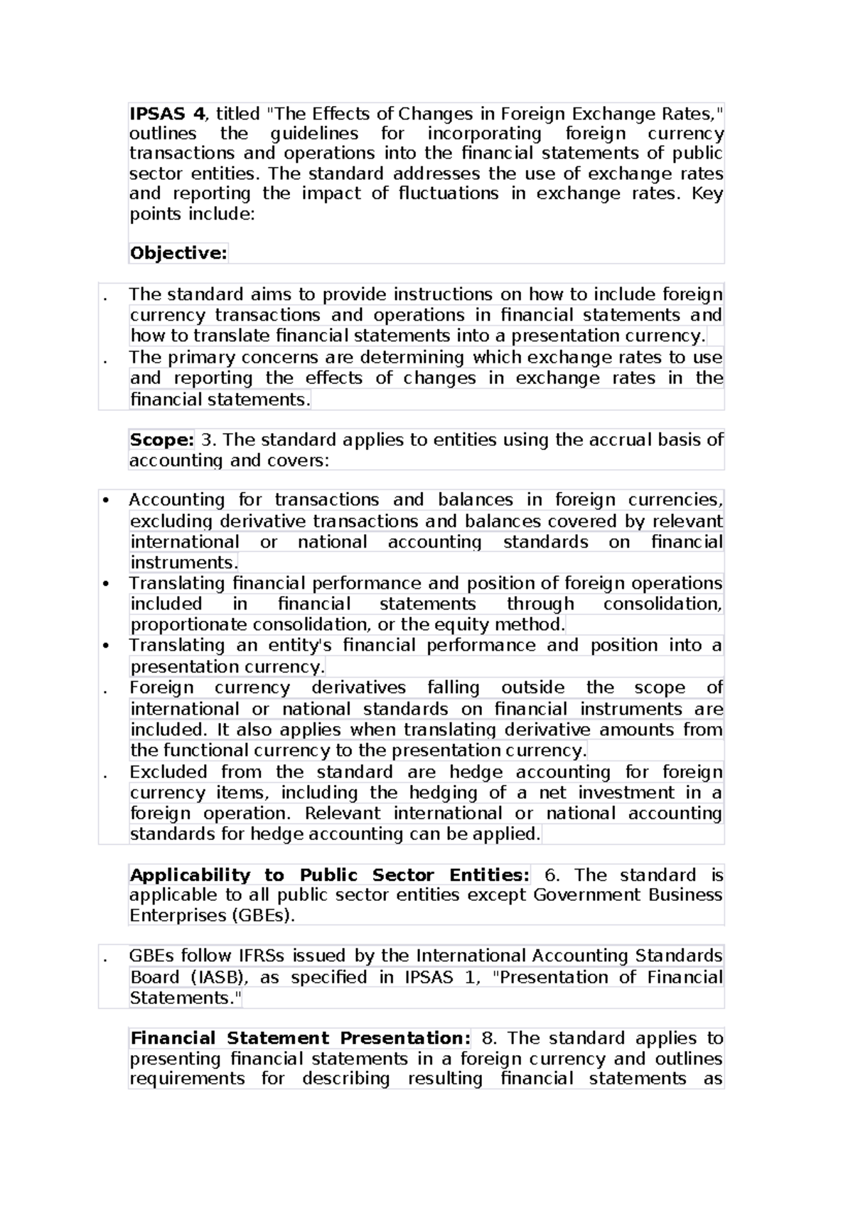 IPSAS 4 - Financial Accounting & Reporting: Foreign Exchange Effects ...