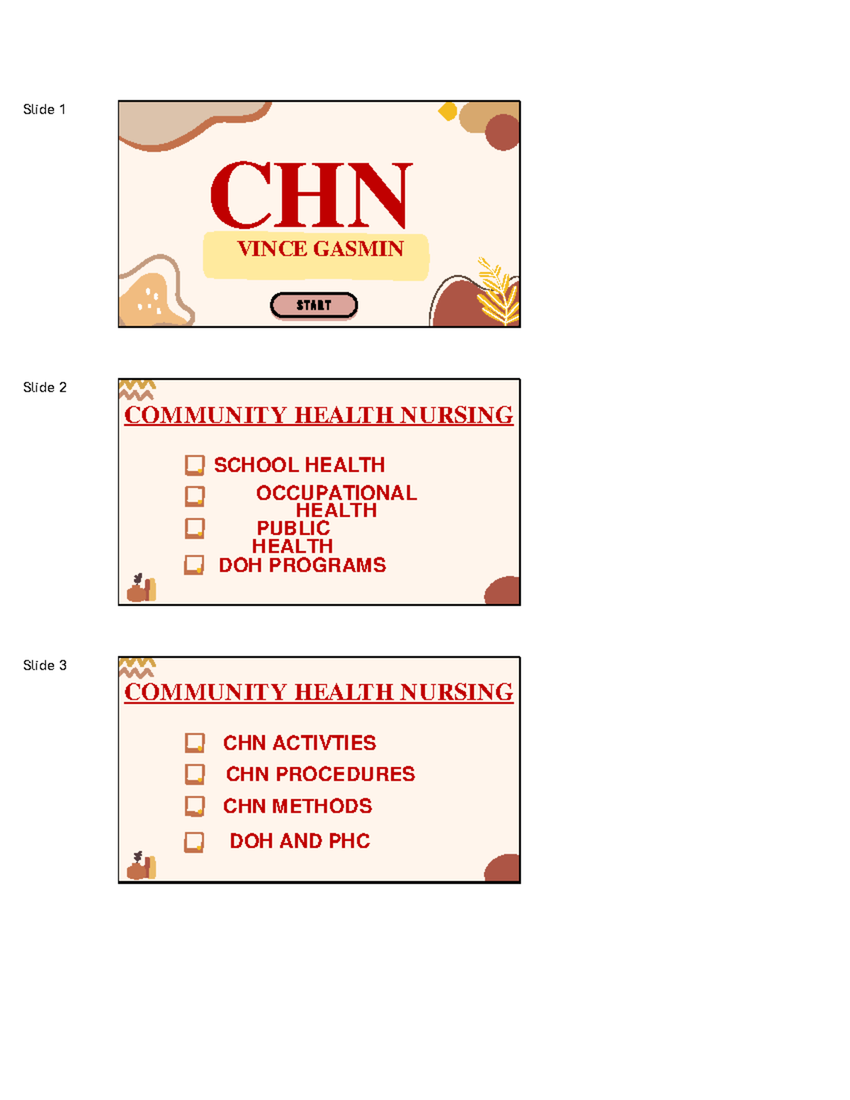 CHN Lecture Notes Part 1: Community Health Nursing Essentials - Studocu