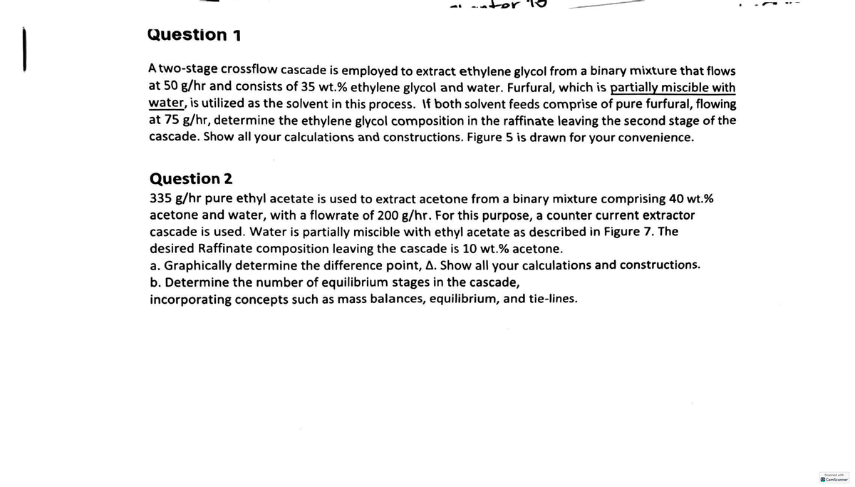 Liquid-Liquid Extraction: Ethylene Glycol & Acetone Analysis (CHEM 101 ...