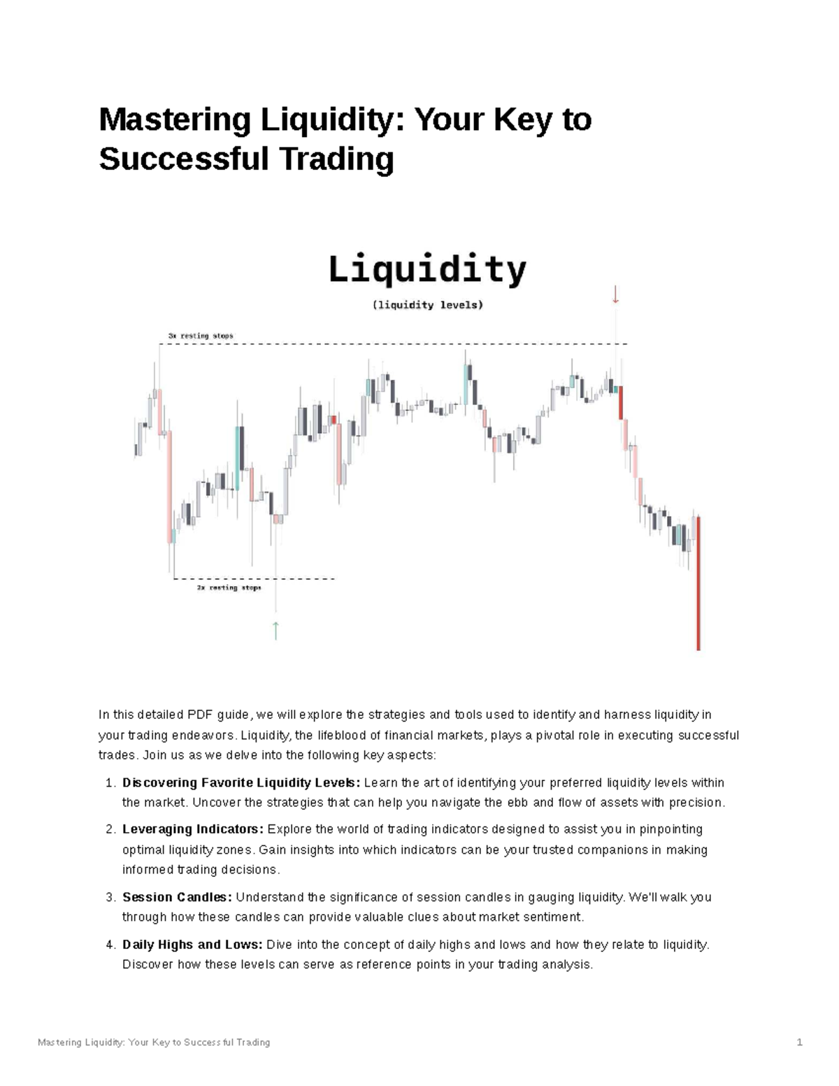 Mastering Liquidity: Strategies for Successful Trading & Analysis - Studocu
