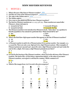 Mathmworld Module 1 Practice Math Language & Symbols - HOLY ANGEL UNIVERSITY 1 MATHEMATICS IN ...