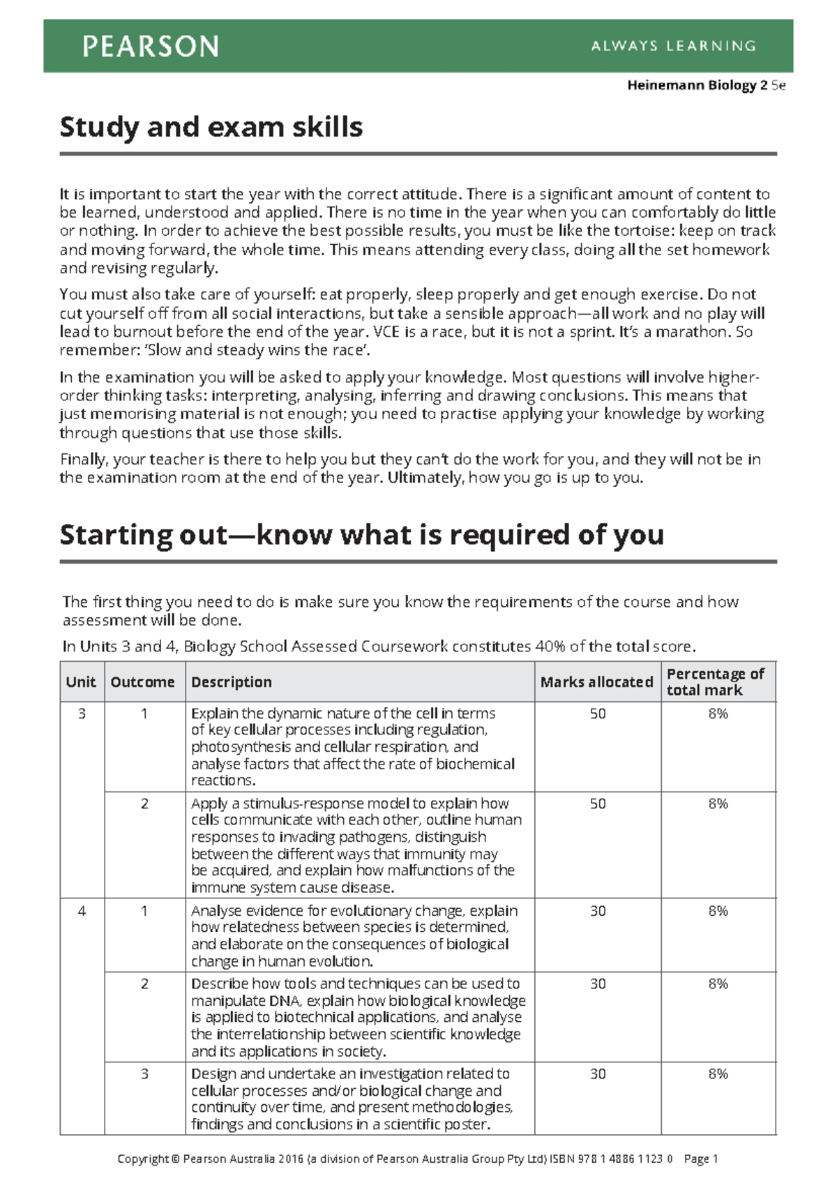 Pearson Study Tips - Study and exam skills It is important to start the ...