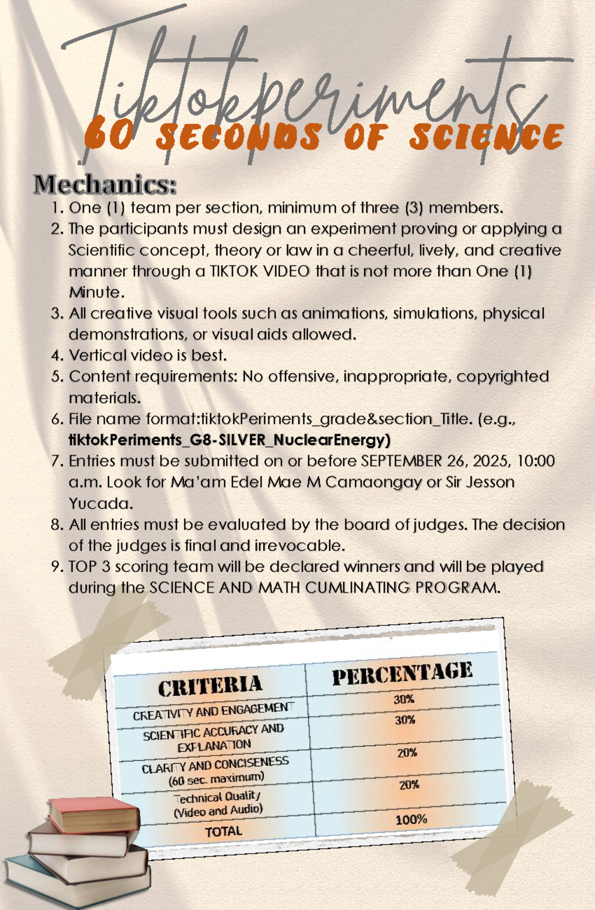 Tiktokperiments: 60 Seconds of Science Experiment (SCI 101) - Studocu