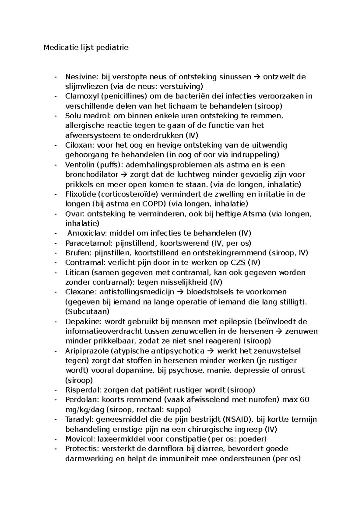 Medicatie lijst pediatrie - (via de longen, inhalatie) - Flixotide ...