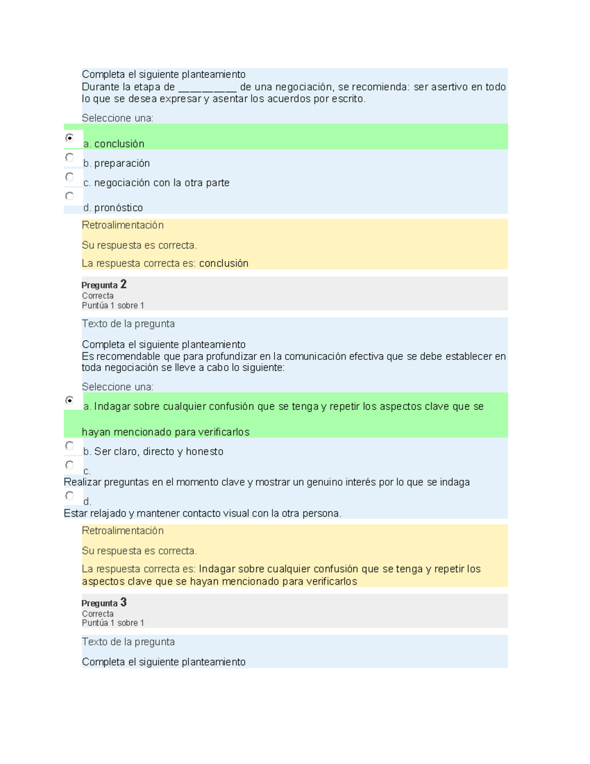 Examen de Negociación y Manejo Efectivo de Conflictos - NEGO 2023 - Studocu