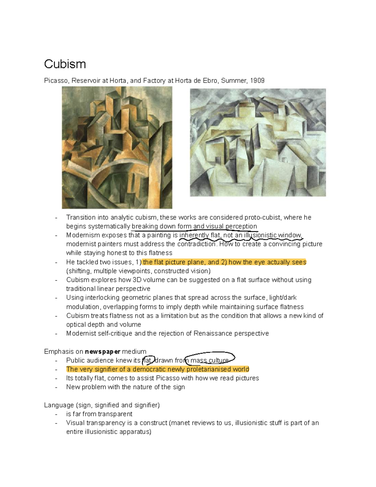 Arth340 Final Exam: Exploring Cubism and Modern Art Movements - Studocu