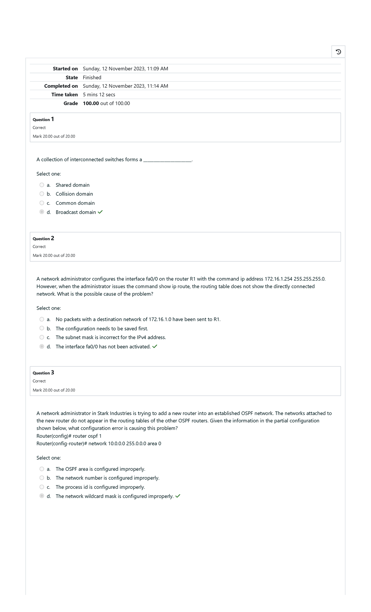 Midterm Lab Quiz 1: Data Comm & Networking II Overview - Studocu