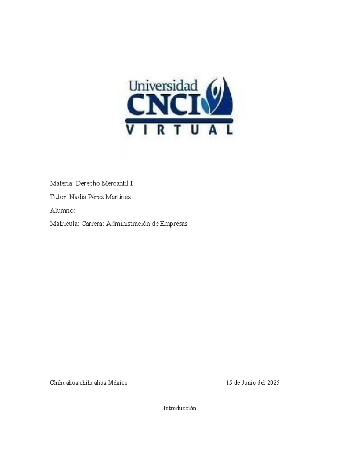 Derecho Mercantil I: Actividad 1 - Títulos de Crédito - Studocu