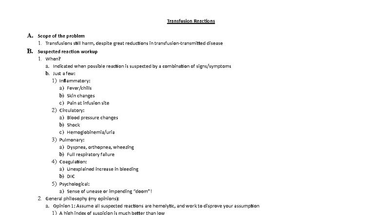 Transfusion Reactions: Understanding Risks and Management Strategies ...