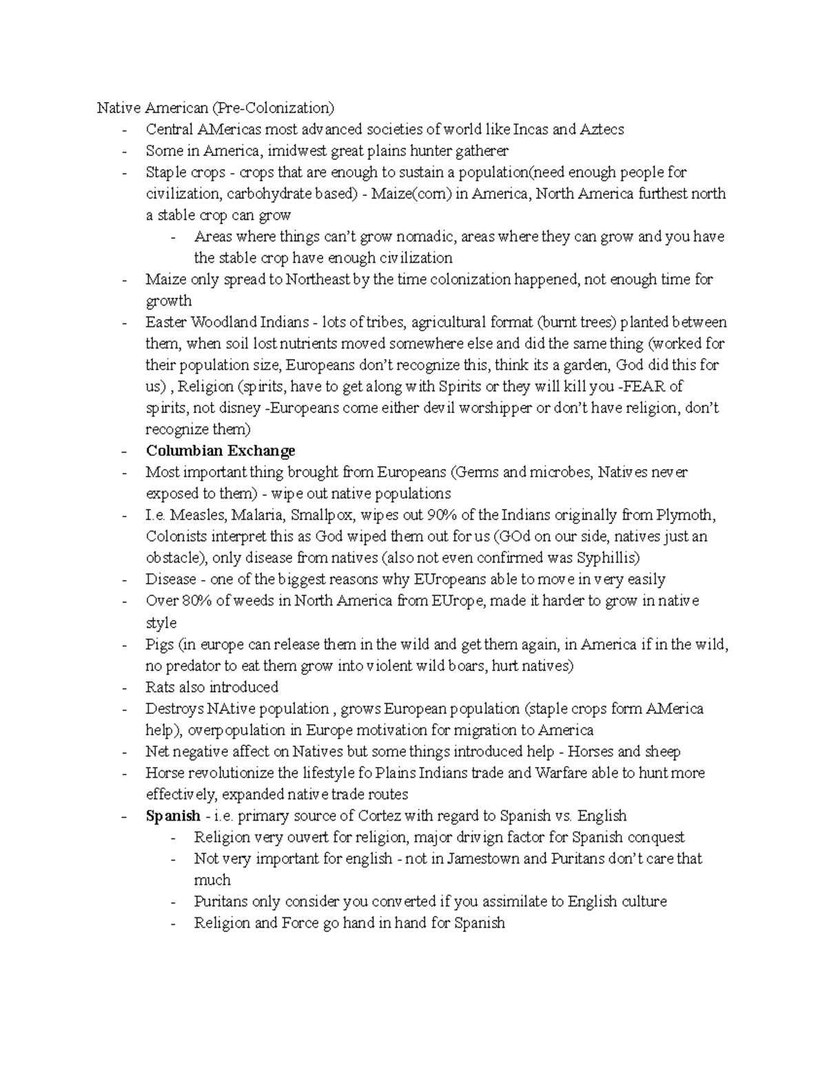 APUSH Review: Native American Societies, Columbian Exchange, and Key ...
