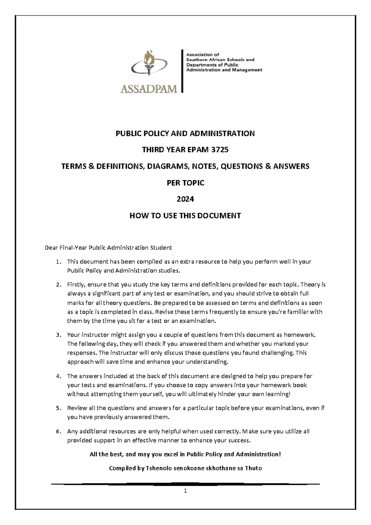 Public Policy & Administration EPAM 3725: Key Terms, Diagrams & Q&A ...