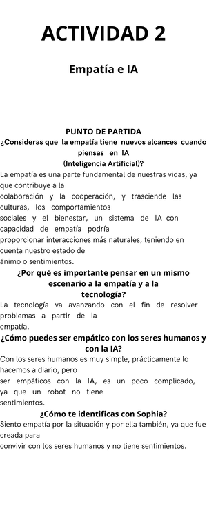 Proyecto Empatia - EMPATIA PARA RESOLVER Unidad 5 Actividad 8. Proyecto Integrador ...