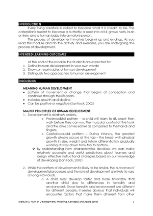 Prof ed 1 module 1 Lecture - The Child and Adolescent Learners and ...