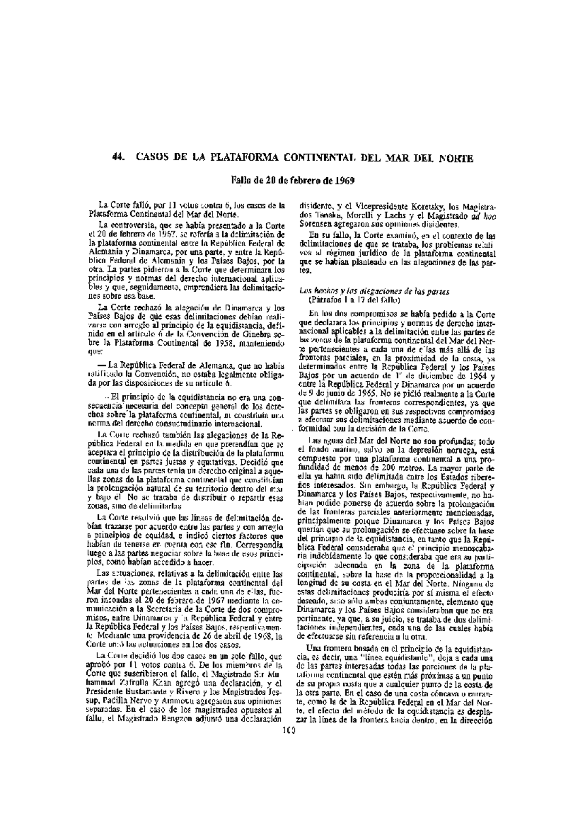 44. Análisis del Fallo de la Corte sobre la Plataforma Continental del ...