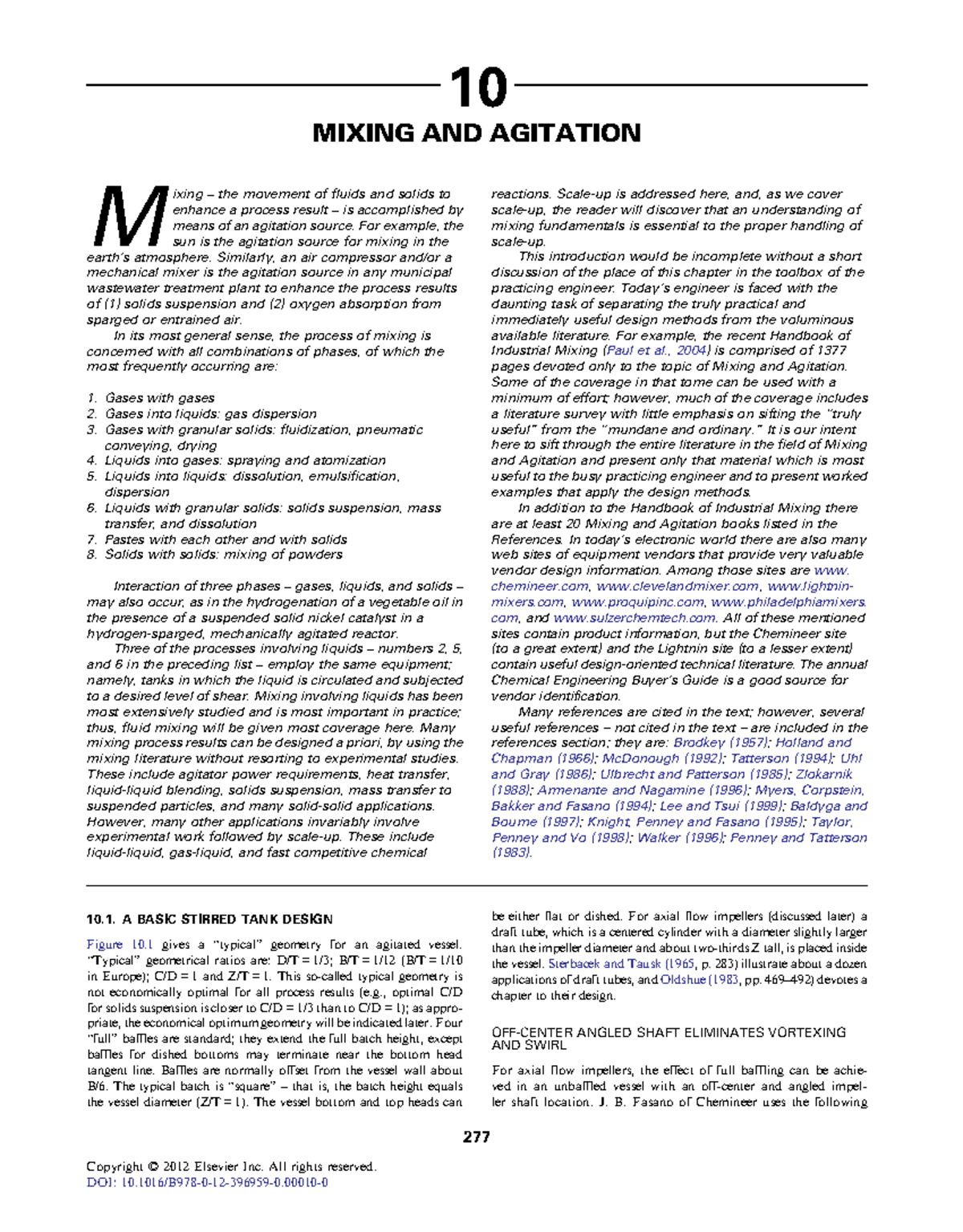 10 - Mixing & Agitation - Lecture Notes 2-5 Analysis and Design - Studocu