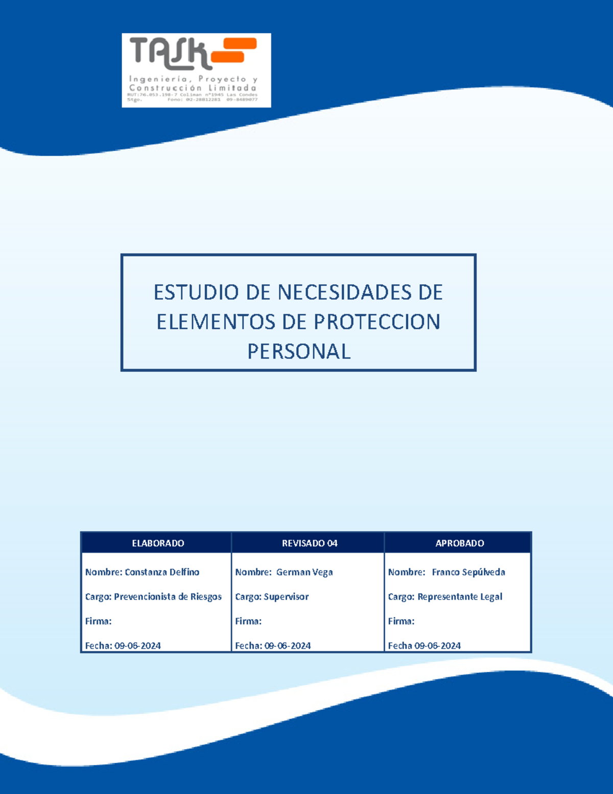 Estudio de Necesidades de EPP - Prevención de Riesgos (Curso EPP) - Studocu