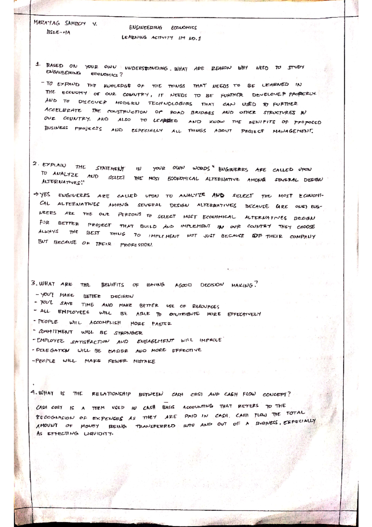 IM1-ENG - Notes - Bachelor of Science in Electrical Engineering - Studocu