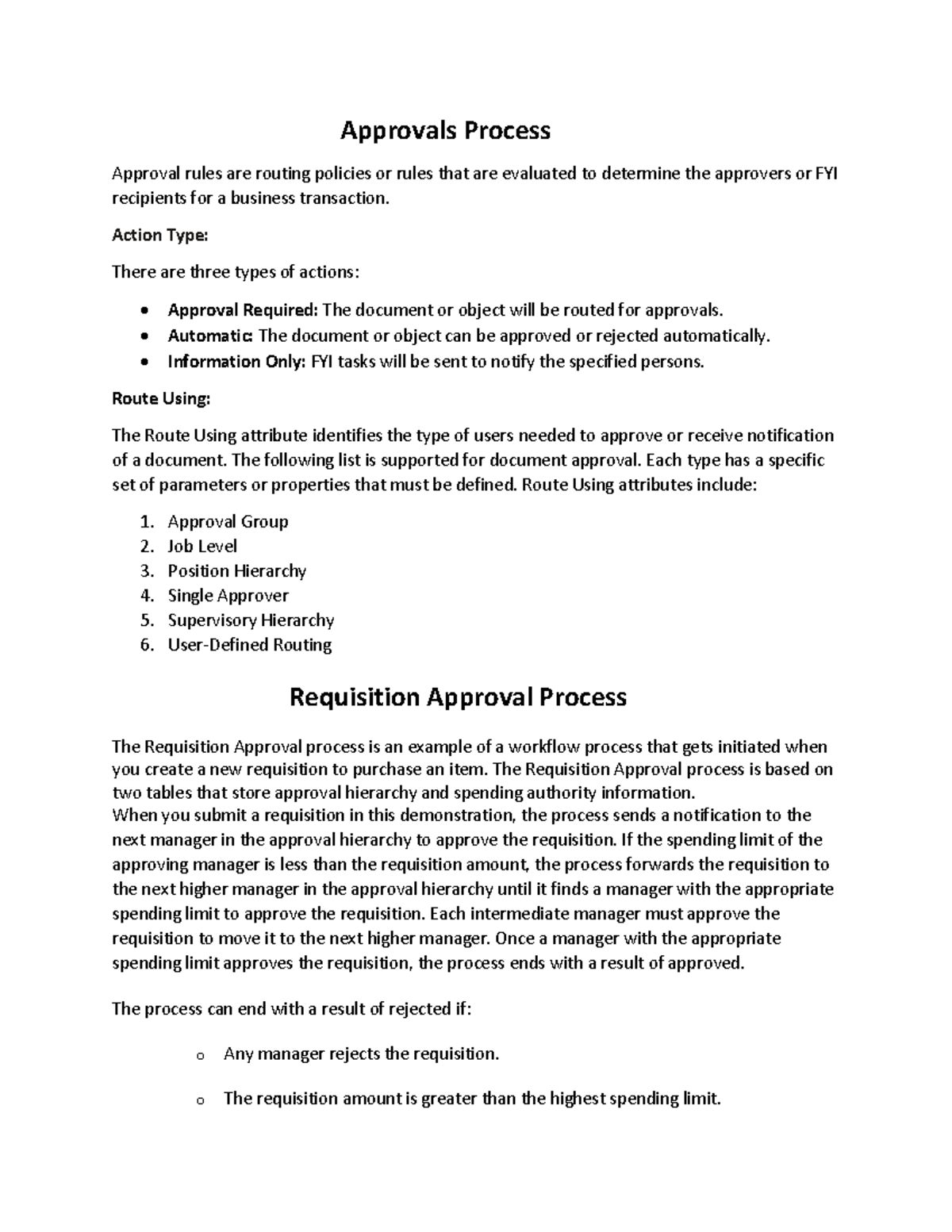 Requisition & Purchasing Document Approvals Process Guide - Studocu