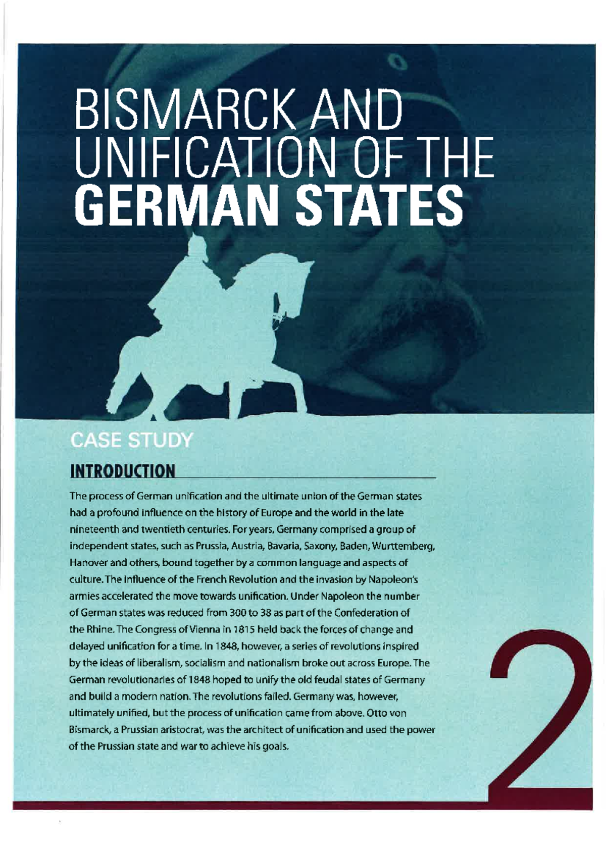 BISMARCK AND THE UNIFICATION OF GERMAN STATES: A CASE STUDY - Studocu