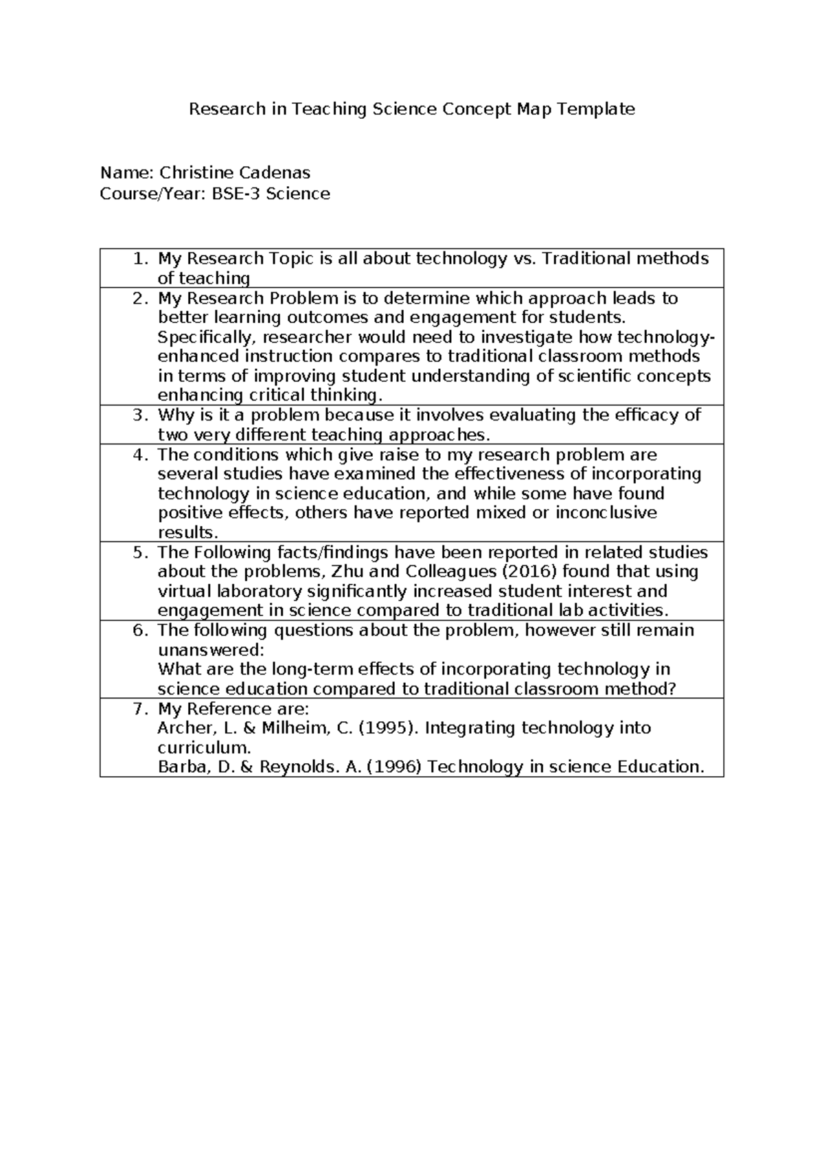 Research in Teaching Science: Tech vs. Traditional Methods - Studocu