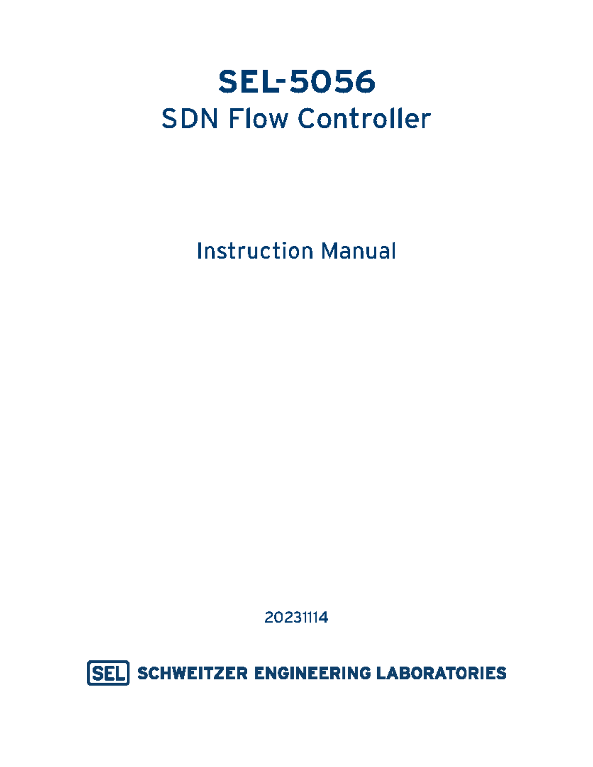 SEL-5056 SDN Flow Controller Instruction Manual (20231114) - Studocu