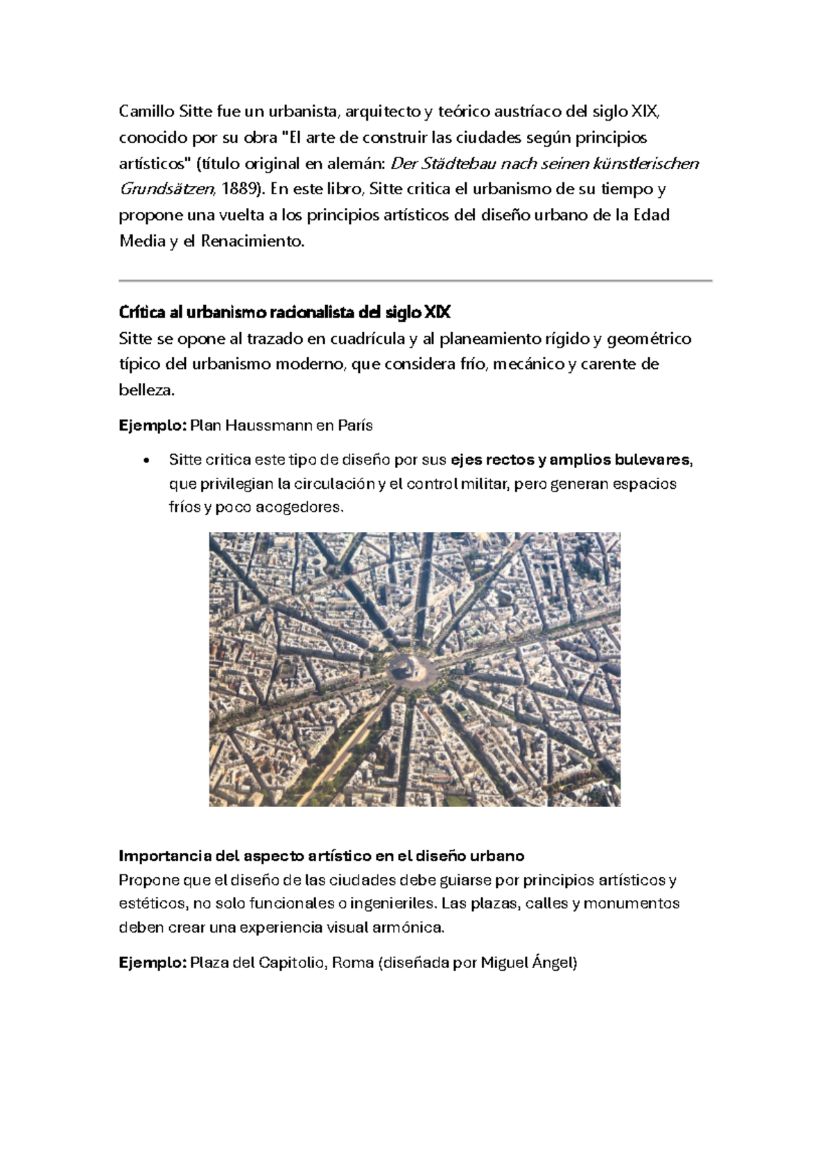 Camillo Sitte y su Crítica al Urbanismo del Siglo XIX: Análisis y ...