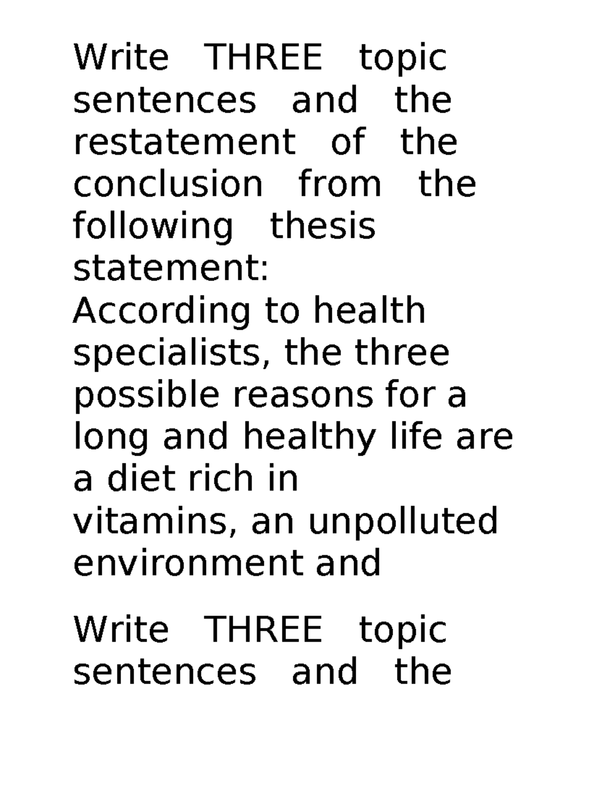 Wri AE1 - Essay Practice on Health, Punishment, and Sibling Rivalry ...
