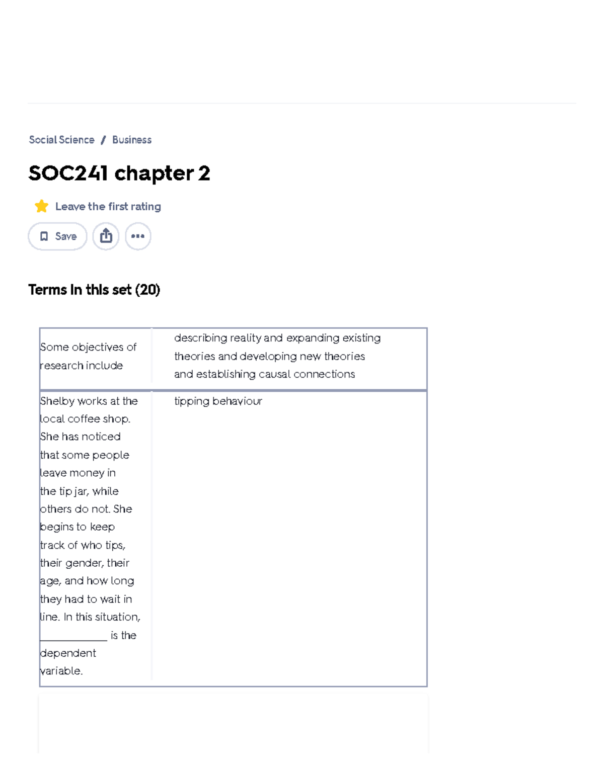 SOC241 Chapter 2: Research Methods in Social Science Business - Studocu