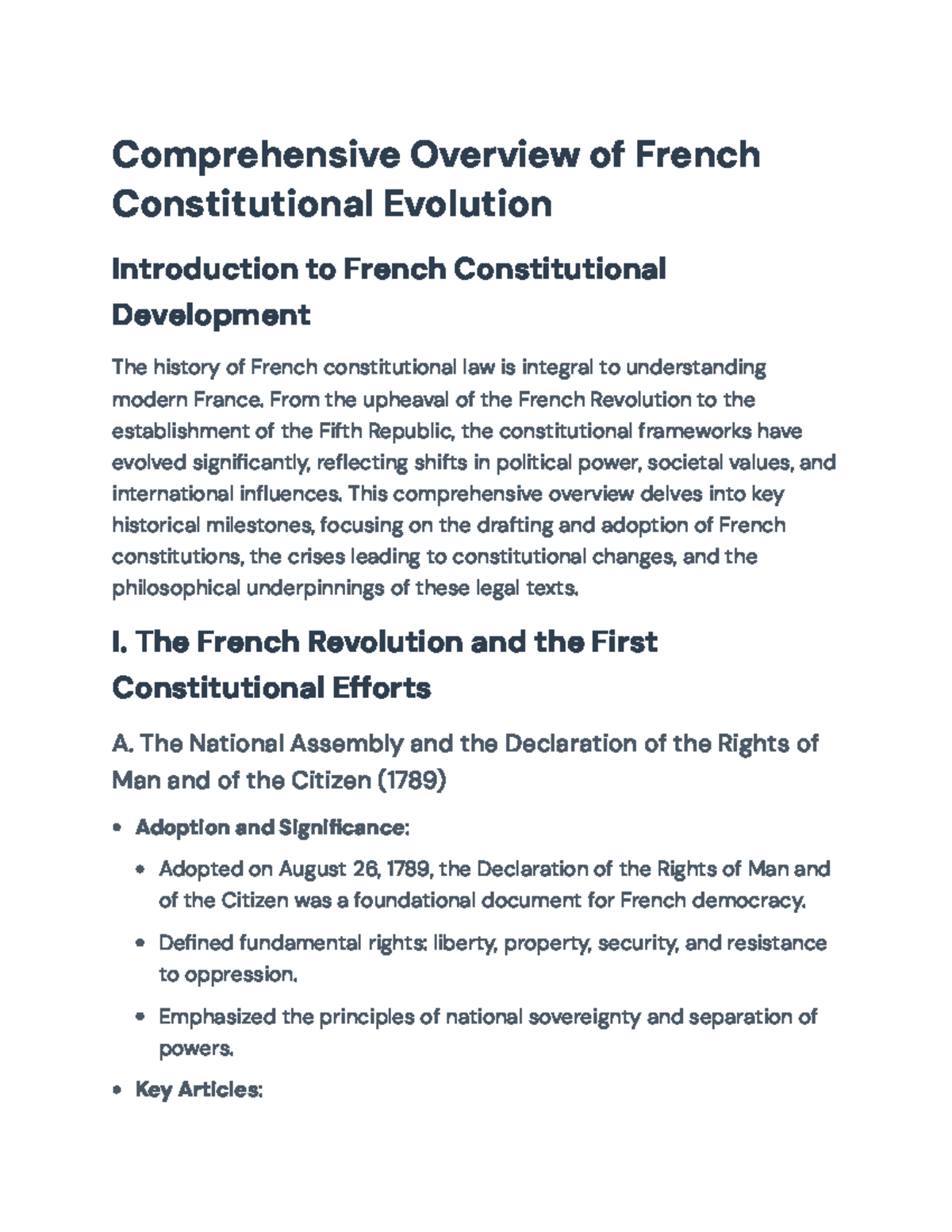 Comprehensive Overview of French Constitutional Evolution and Reform ...