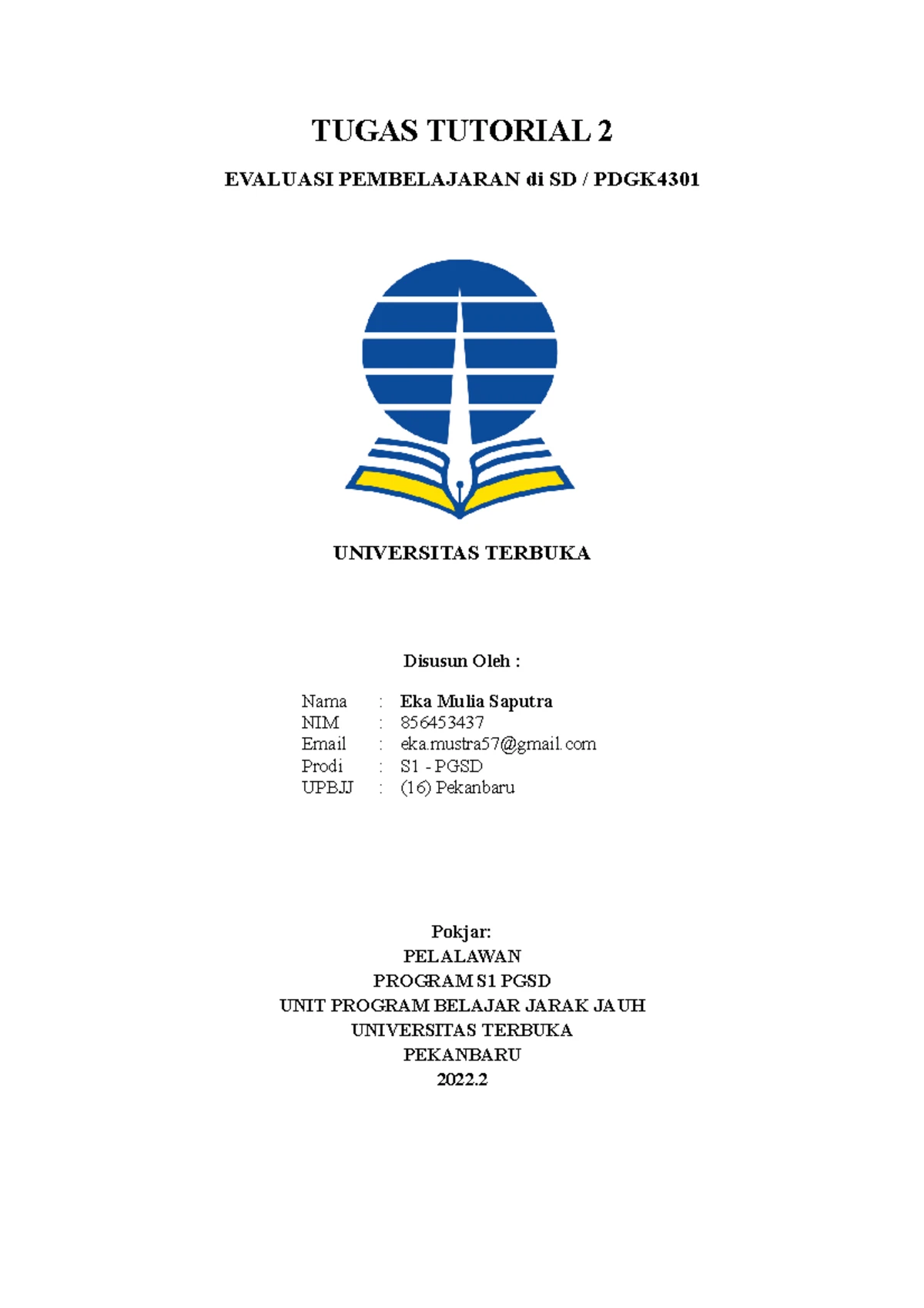 Tugas Tutorial 2 - Teknik Penulisan Karya Ilmiah - Studocu