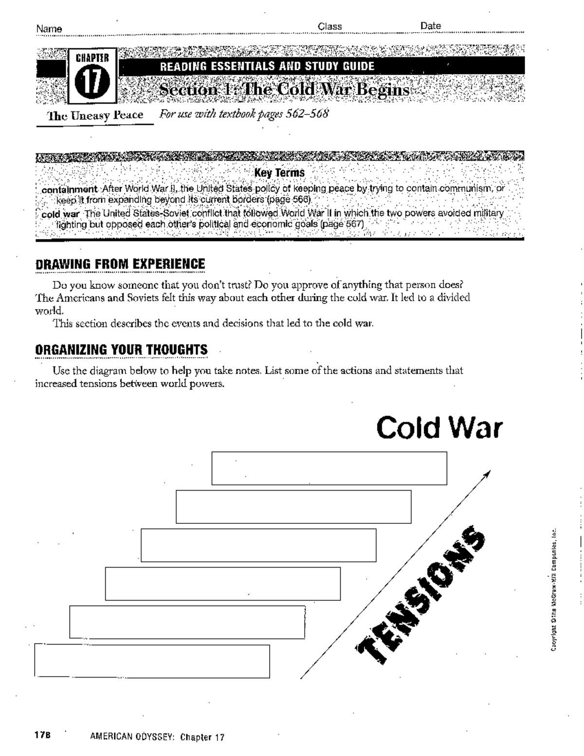 Guided reading chapter 17 - Name Class Date CHAPTER READING ESSENTIALS ...